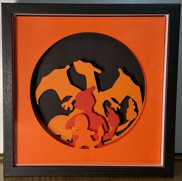 Charmander to Charizard shadow frame - Pokeka Collector's Den | Pokemon ...
